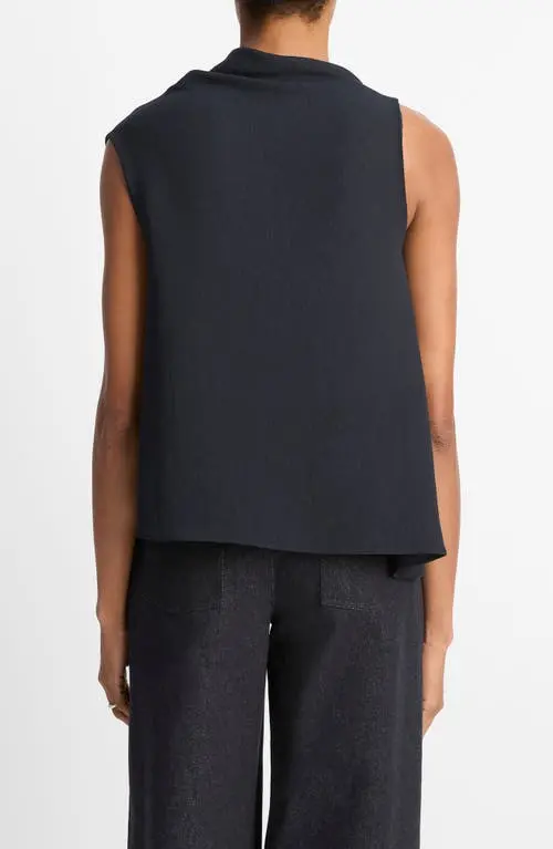 Vince Asymmetric Drape Sleeveless Top