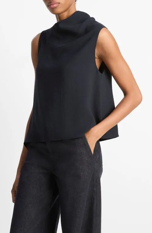 Vince Asymmetric Drape Sleeveless Top