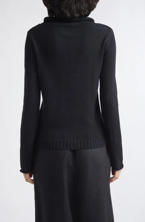 Posse Teo Cowl Neck Cotton Sweater