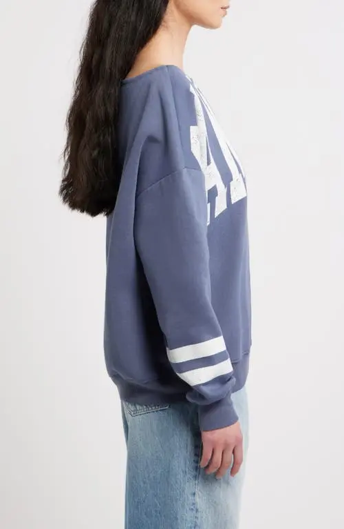 VINYL ICONS Game Day Off The Shoulder Graphic Sweatshirt