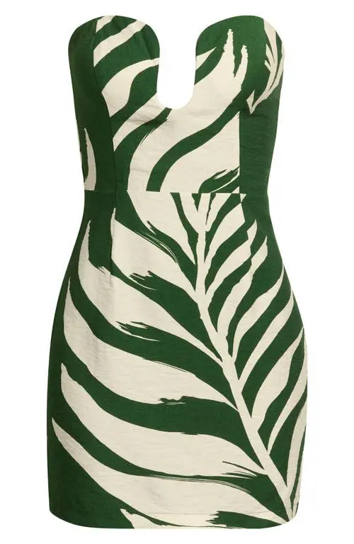 Lulus Morea Print Strapless Minidress