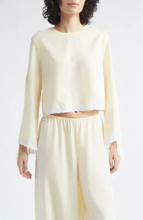 Posse Tabitha Lace-trimmed Tencel Top