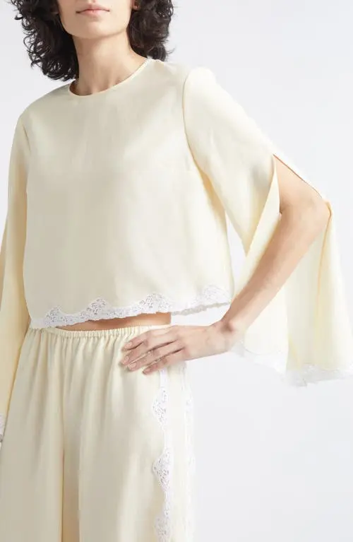 Posse Tabitha Lace-trimmed Tencel Top