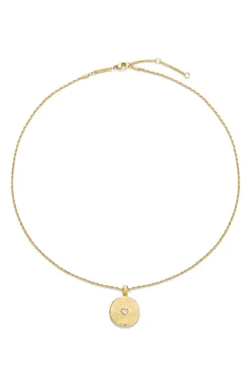 D.LOUISE Heart Talisman Pendant Necklace - Gold