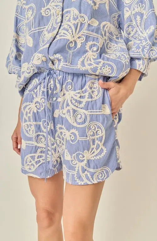 English Factory Embroidered Volume Sleeve Shirt