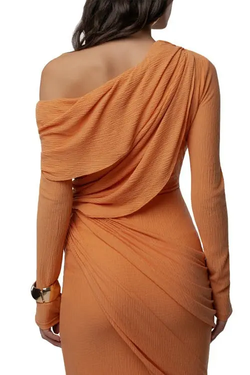 JLUXLABEL Textured One Shoulder Bodysuit