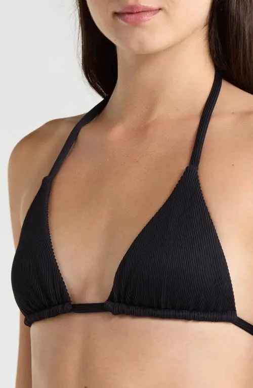 KULANI KINIS Slider Triangle Bikini Top - Pitch Black