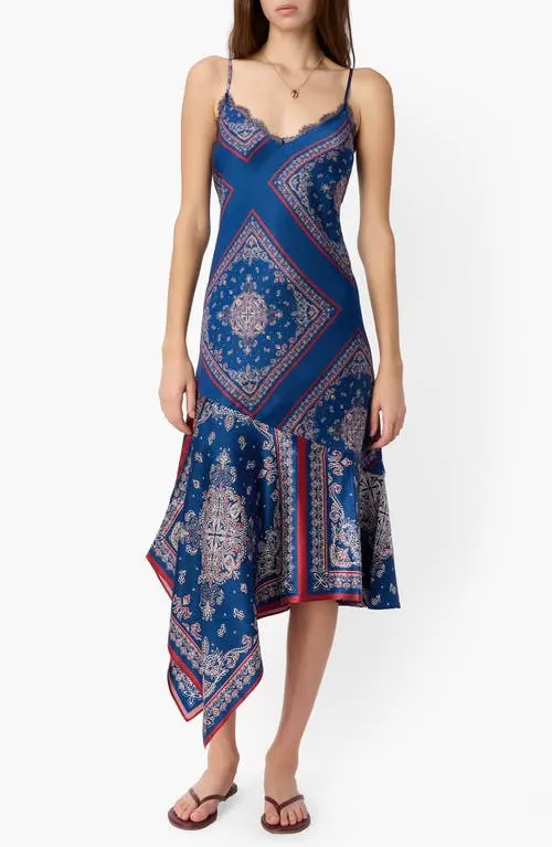 Cami Nyc Becky Lace Trim Silk Slipdress
