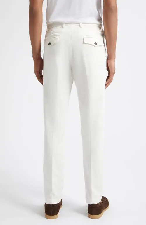 Eleventy Cotton Stretch Twill Tapered Pants - 01n White