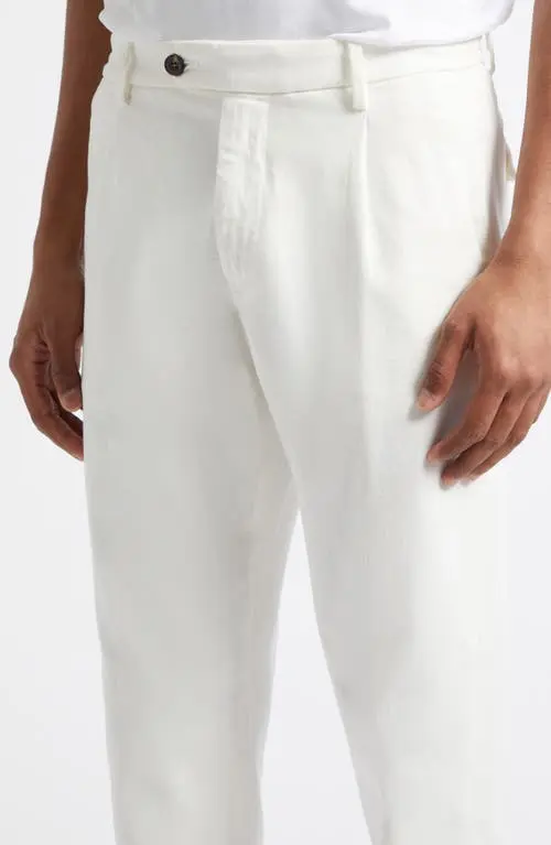 Eleventy Cotton Stretch Twill Tapered Pants - 01n White