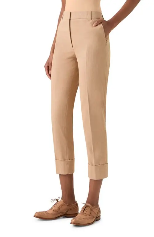 Akris Maxima Cotton Stretch Denim Crop Pants