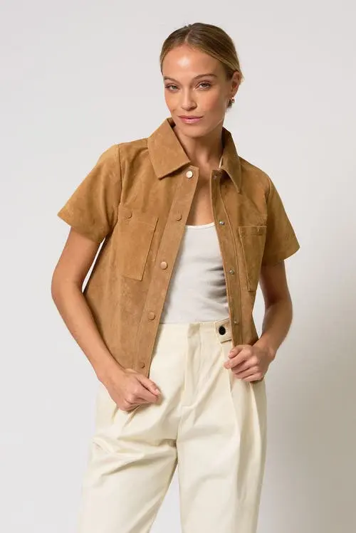 Central Park West Rusty Genuine Suede Ss Jacket