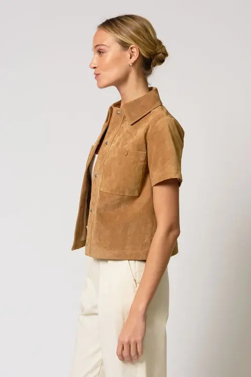Central Park West Rusty Genuine Suede Ss Jacket