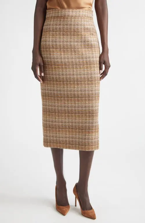 St. John Margo Gilded Tweed Pencil Skirt