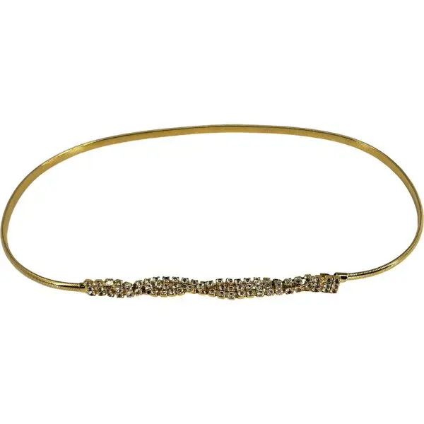 MADISON BEVERLY HILLS Vintage -tone Stretch Snake Belt - Gold
