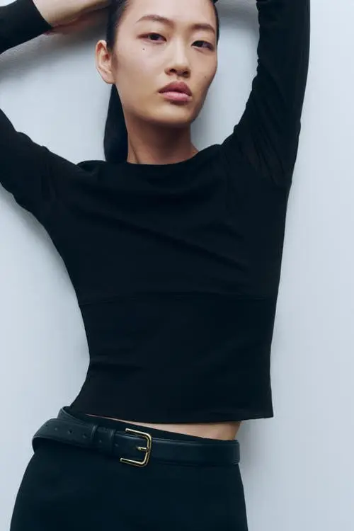 H&m Long-sleeved Cotton Top