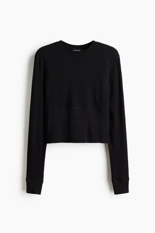 H&m Long-sleeved Cotton Top