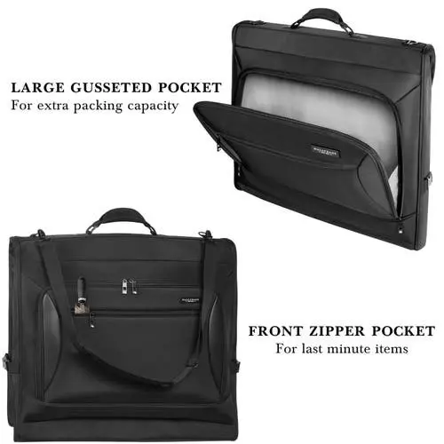 WALLYBAGS Solutions Premium Garment Bag With Shoulder Strap And Multiple Pockets