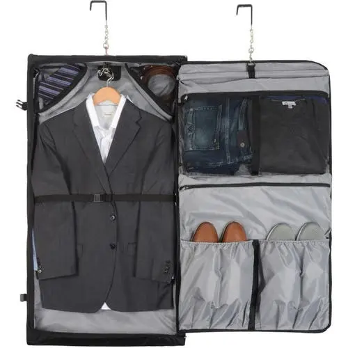 WALLYBAGS Solutions Premium Garment Bag With Shoulder Strap And Multiple Pockets