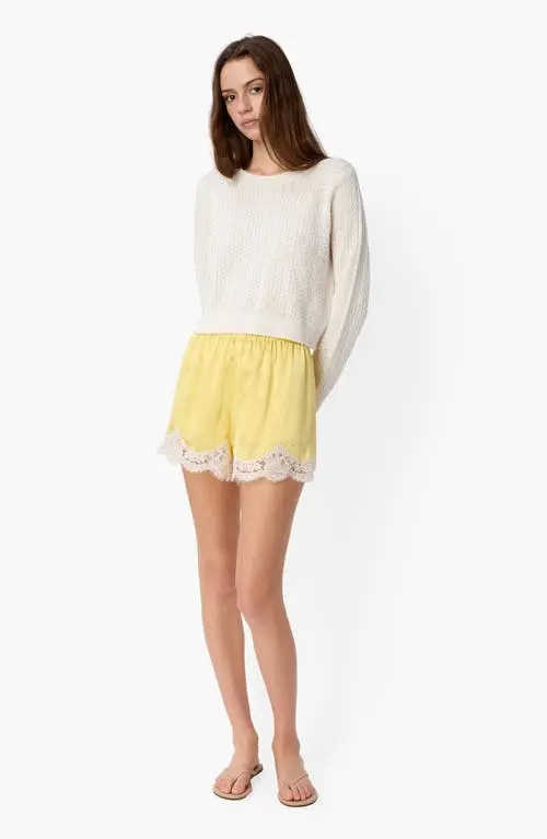Cami Nyc Anora Silk Shorts - Custard
