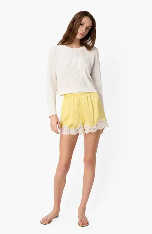 Cami Nyc Anora Silk Shorts - Custard