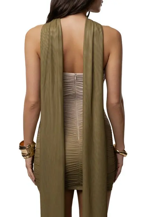 JLUXLABEL Romance Scarf Mini Dress - Green