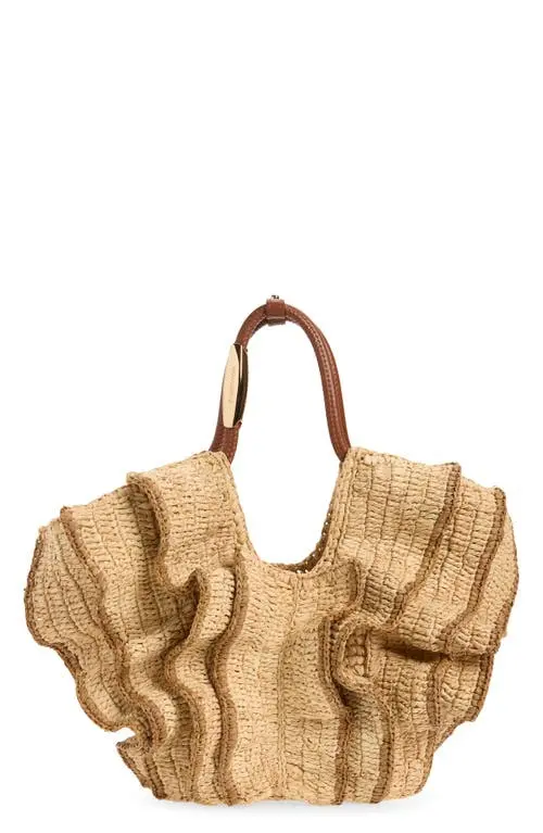 Zimmermann Small Ruffled Tote - Natural