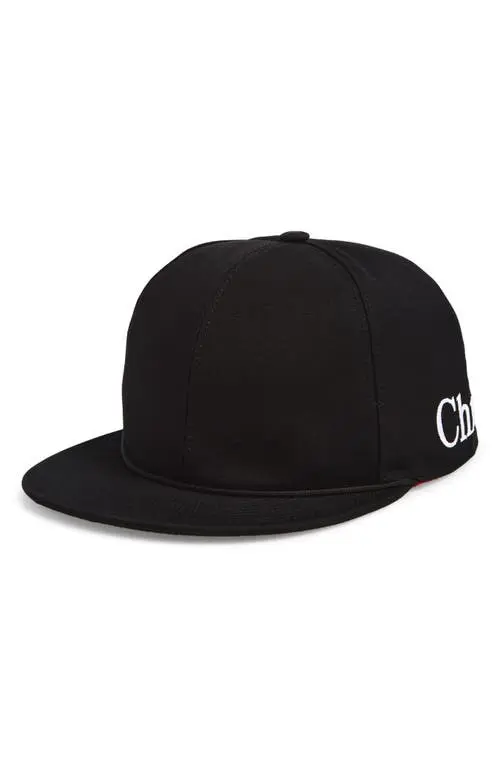 CHRISTIAN LOUBOUTIN Canopy Cotton Baseball Cap - Black