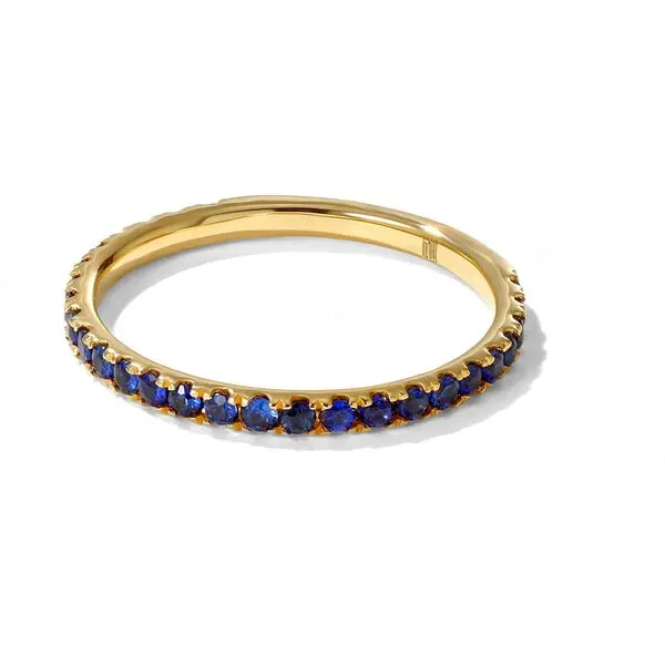 MARK HENRY 18k Gold Blue Pavé Half Eternity Ring - Sapphire