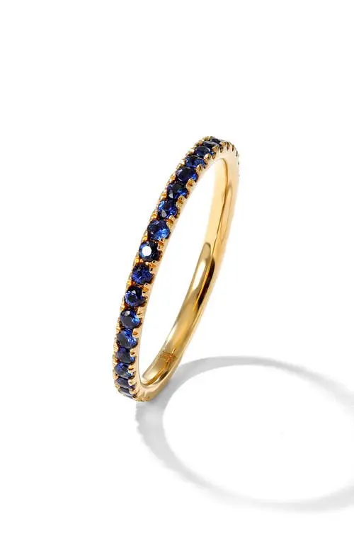 MARK HENRY 18k Gold Blue Pavé Half Eternity Ring
