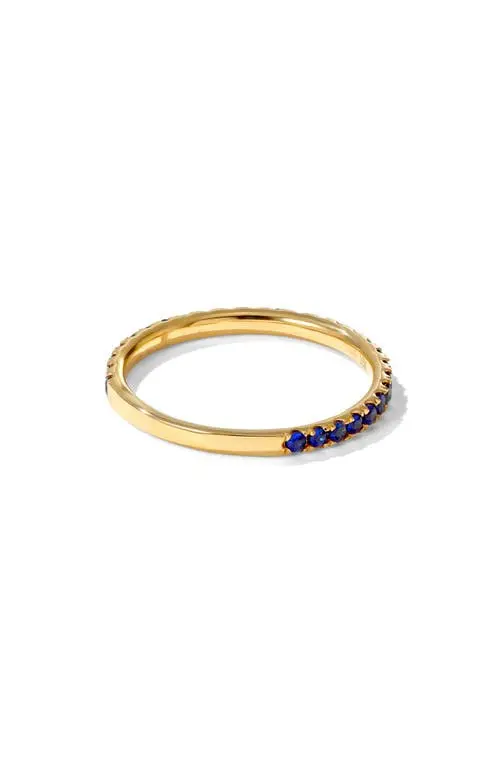 MARK HENRY 18k Gold Blue Pavé Half Eternity Ring