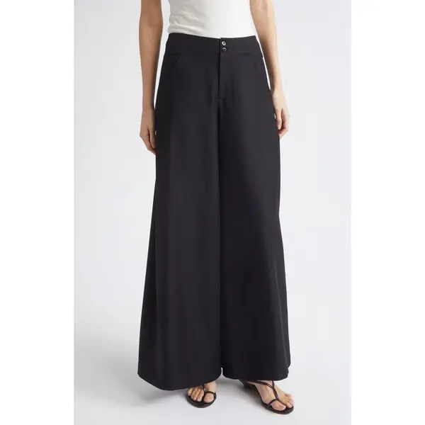 Posse Leona High Waist Wide Leg Wool Trousers