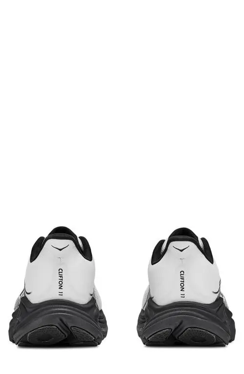 HOKA® Clifton 11 Running Shoe - White/black