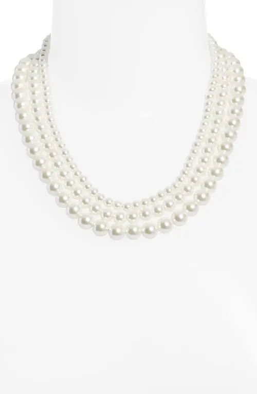 Nordstrom Graduated Imitation Pearl Collar Necklace