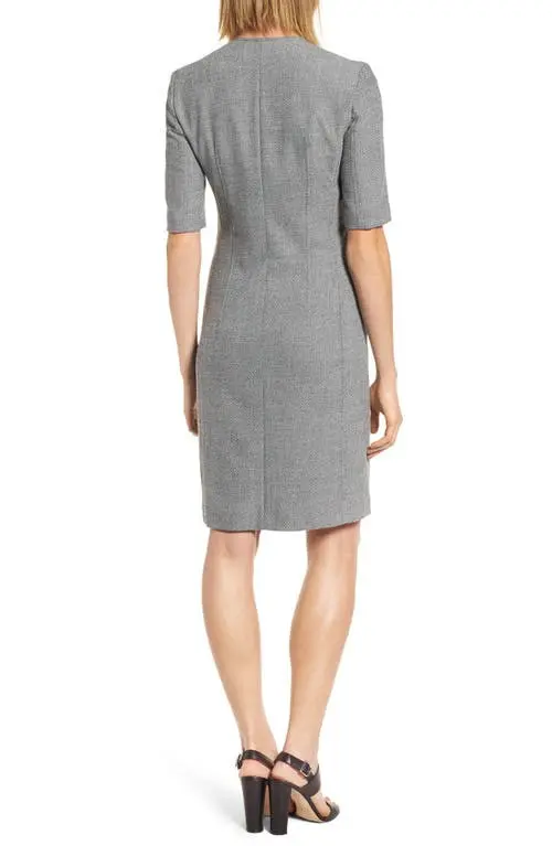 BOSS Demirana Zip Front Sheath Dress