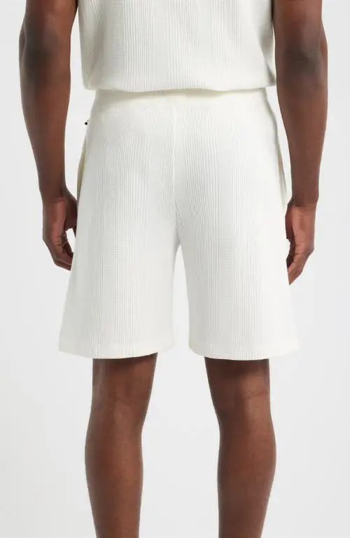 BOSS Textured Knit Drawstring Shorts - Natural