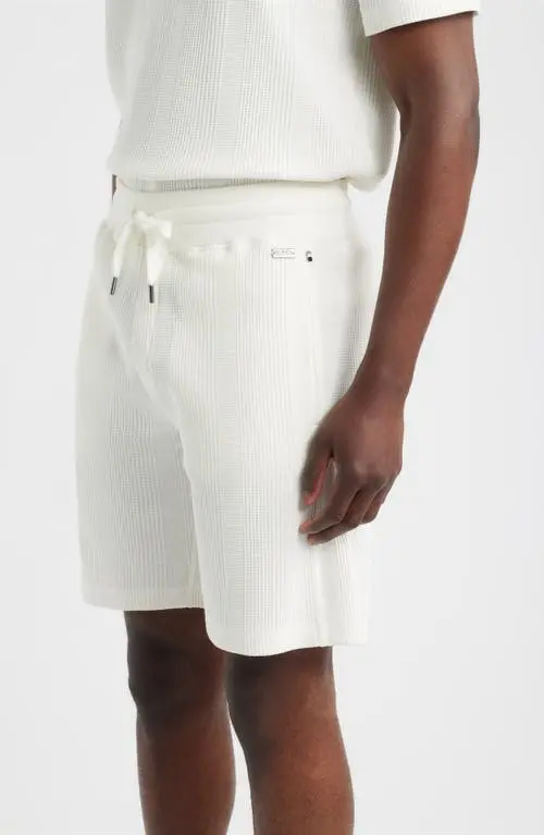 BOSS Textured Knit Drawstring Shorts - Natural