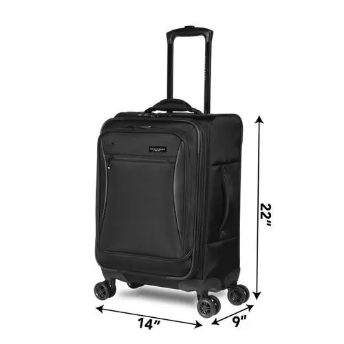 WALLYBAGS Solutions 20 Expandable Spinner Carry-on With Padded Electronics Pockets