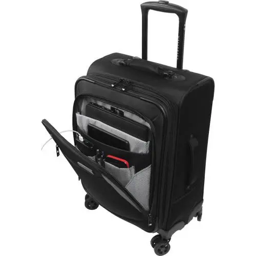 WALLYBAGS Solutions 20 Expandable Spinner Carry-on With Padded Electronics Pockets