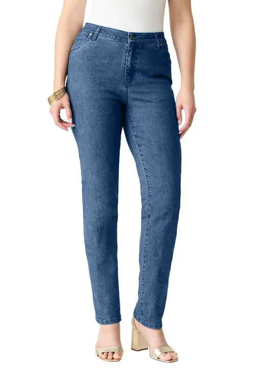 Roaman's Straight Leg Jeans - Medium Wash