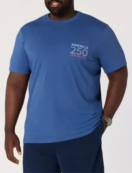 Vineyard Vines Big & Tall Americana 250 Pocket T-shirt