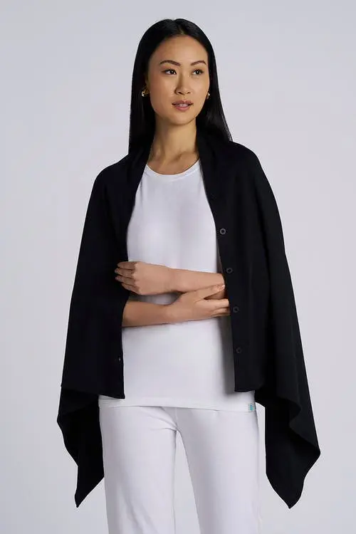 Coolibar Revilla Convertible Wrap With Upf 50+ Protection - Black