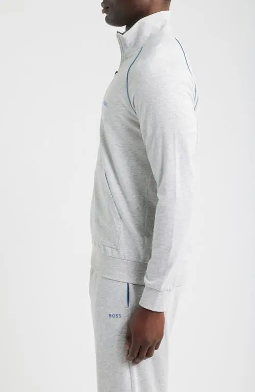 BOSS Mix Match Cotton Jersey Full Zip Jacket