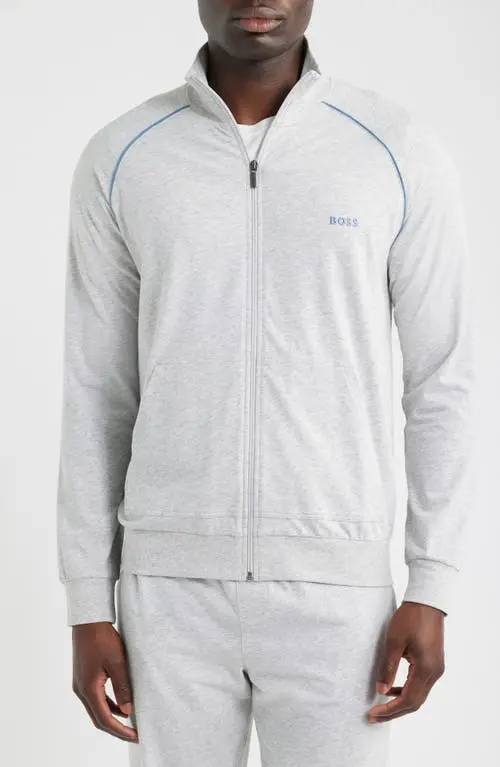 BOSS Mix Match Cotton Jersey Full Zip Jacket