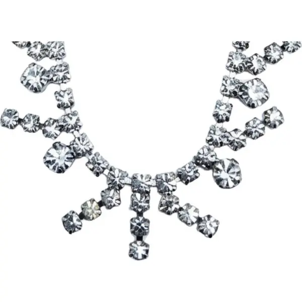 MADISON BEVERLY HILLS Vintage Rhinestone Art Deco Choker Necklace - Gold