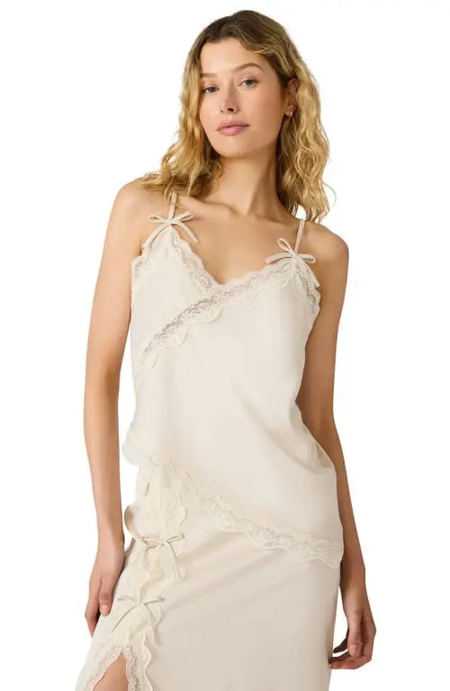 Steve Madden Lakely Lace Trim Satin Camisole