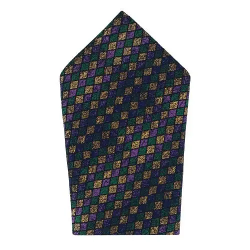 Trafalgar Carnival Diamond -colored Necktie And Pocket Square Bundle