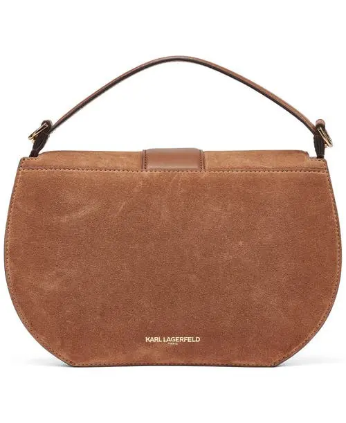 Karl Lagerfeld Paris Suede Satchel With Charm Details
