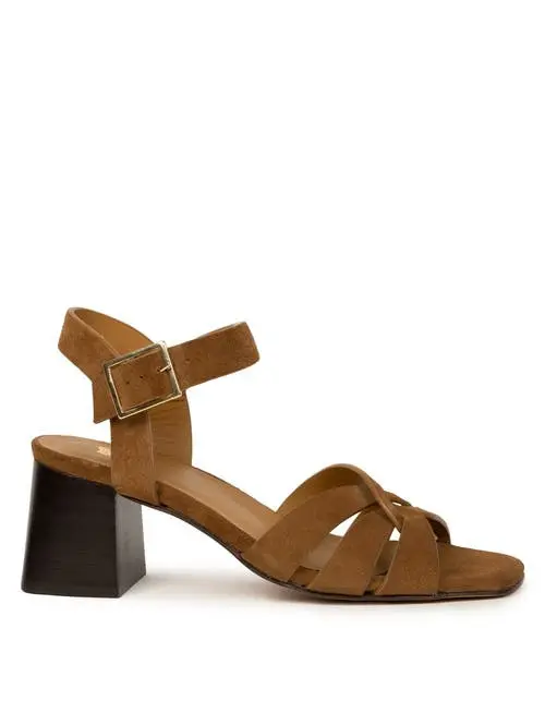 BOBBIES Esther Heeled Sandals - Camel