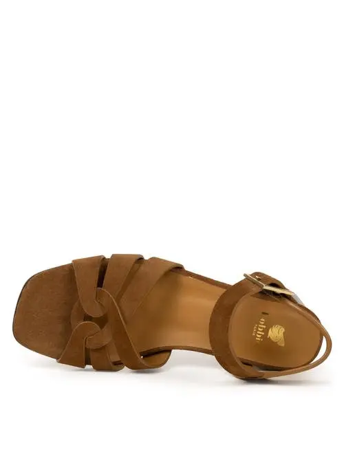 BOBBIES Esther Heeled Sandals - Camel